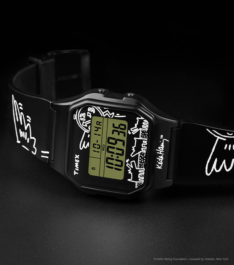Timex T80 x Keith Haring 34mm Watch TW2W25500 – HOURGLASS WATCH STORE